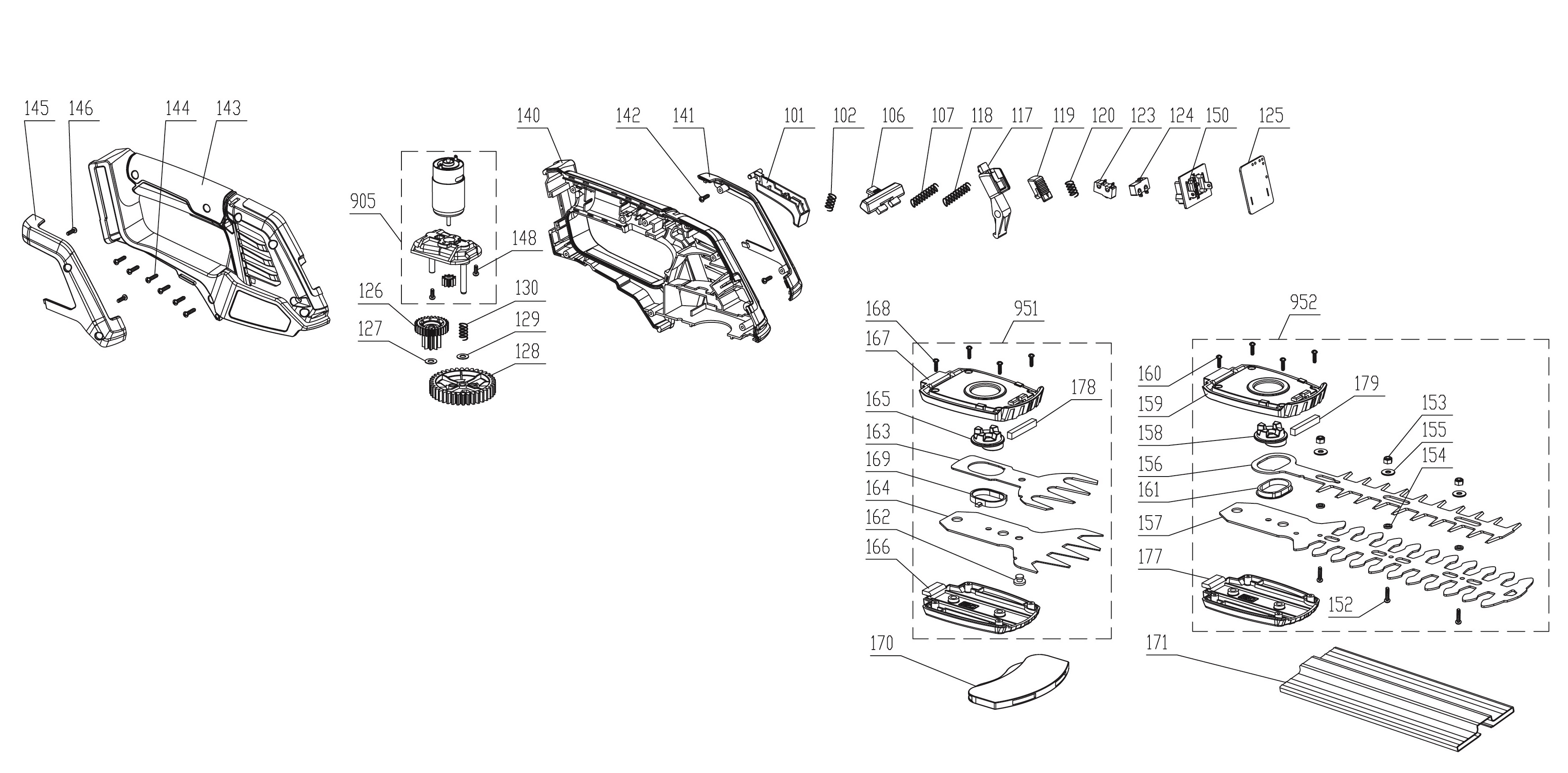 GE-CG 18/100 Li - 3 in 1-Solo | Cordless Grass- and Bush Shear