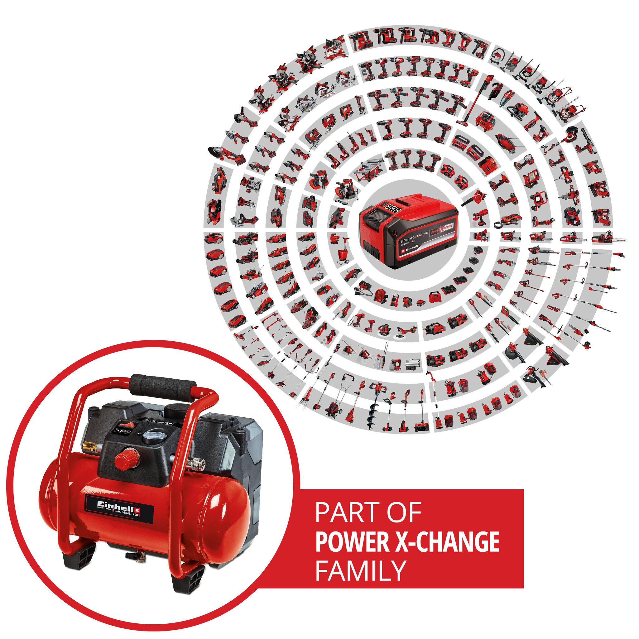 TE-AC 36/6/8 Li OF Set-Solo | Compresor de aire inalámbrico