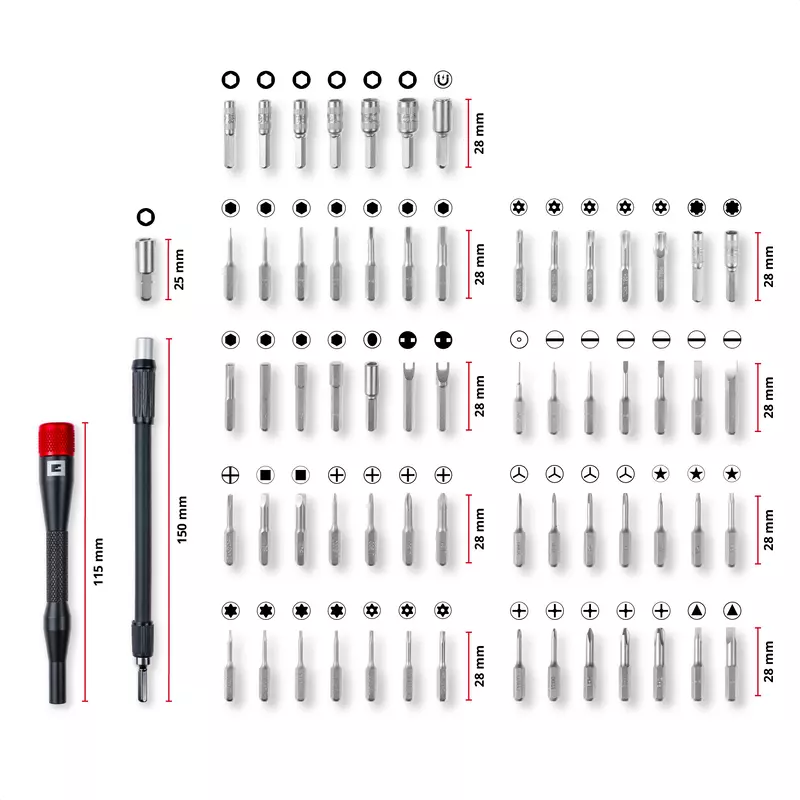 Einhell Bit box 66-pc. Precision and Electronics Repair Set