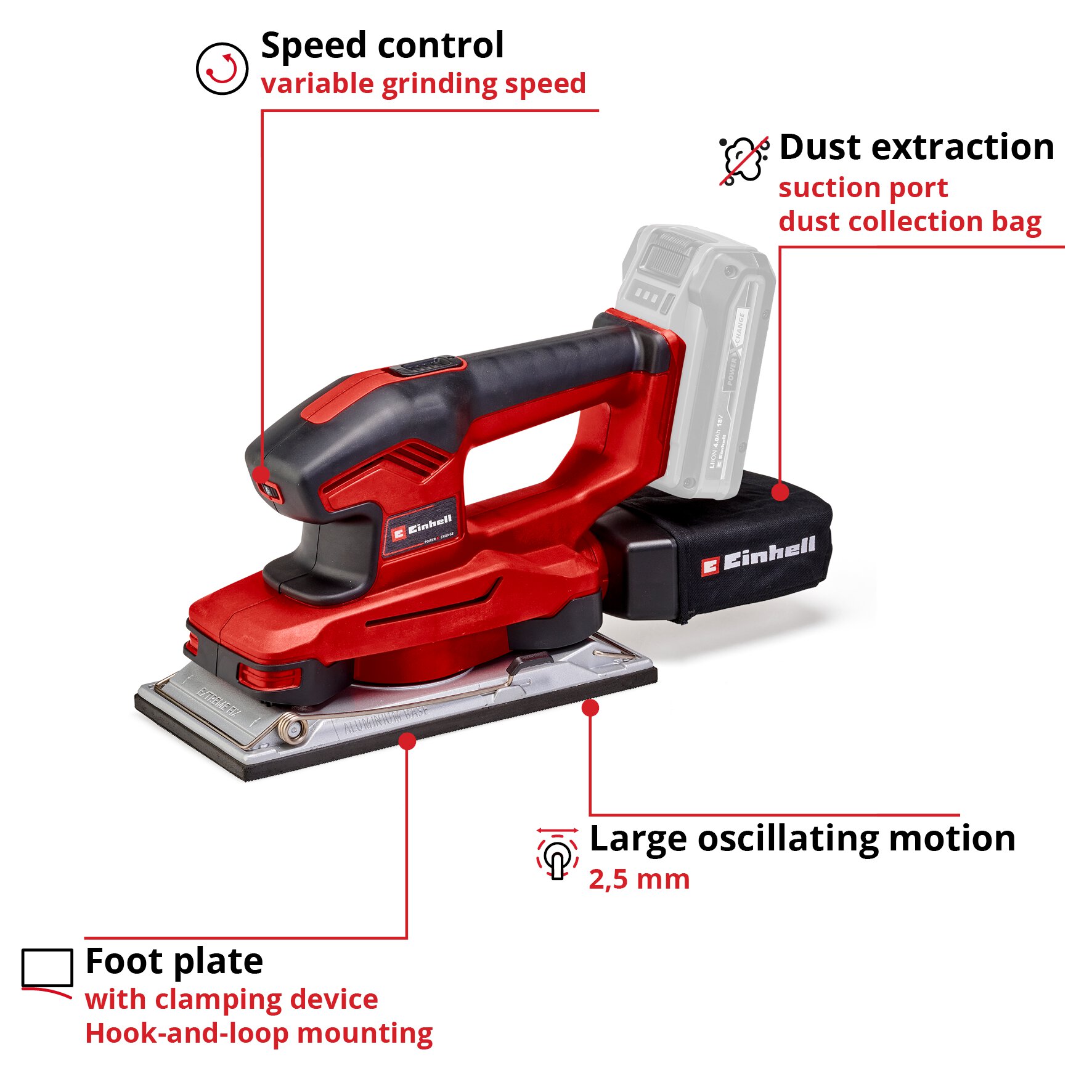 TE-OS 18/230 Li Solo | Cordless Orbital Sander